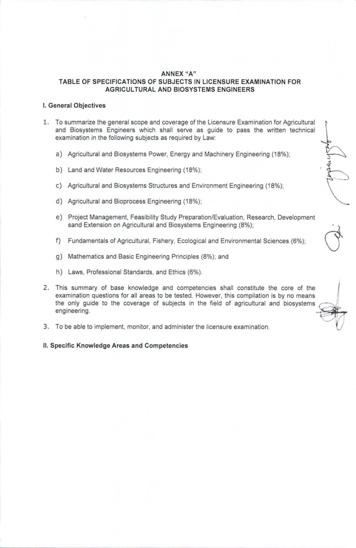 2024 Licensure Exam Tables of Specifications for Agricultural ...