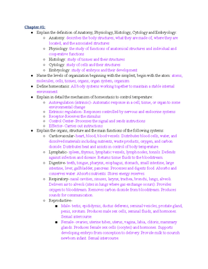 Nervous System & Special Senses Study Guide for Anatomy Class - Nervous ...