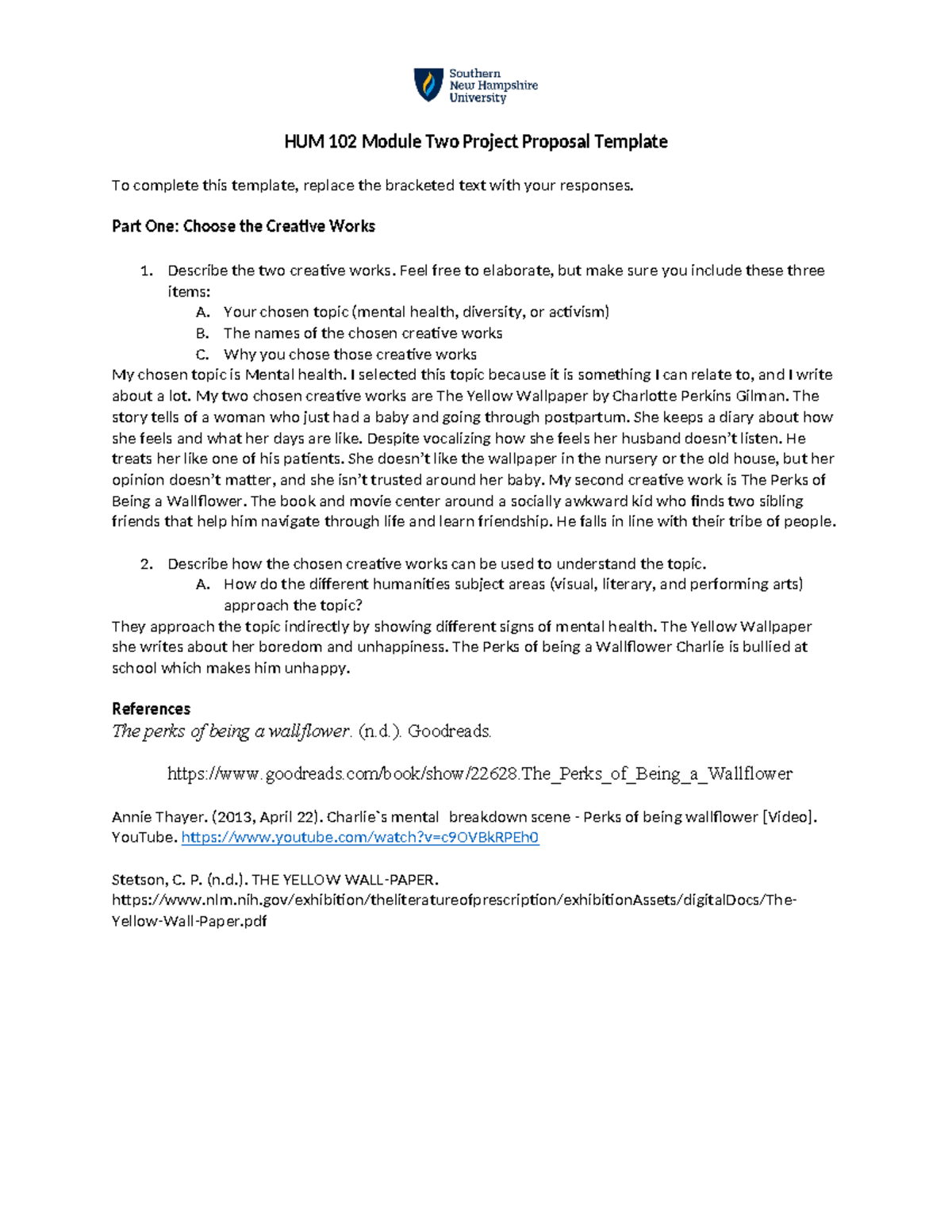HUM 102 Module Two Project Proposal Template (1) - HUM 102 Module Two ...