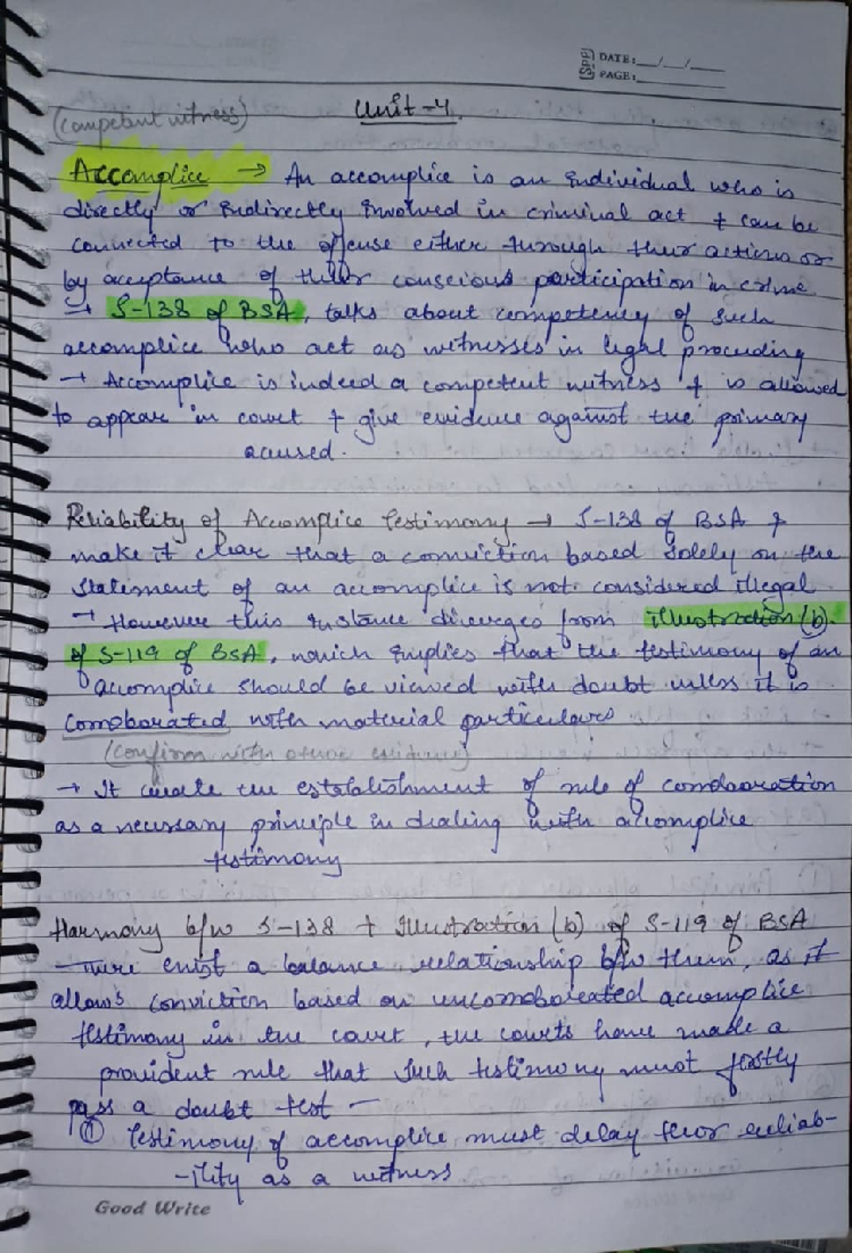 PAGB: Legal Concepts and Case Studies - Evidence UT-4 Analysis - Studocu