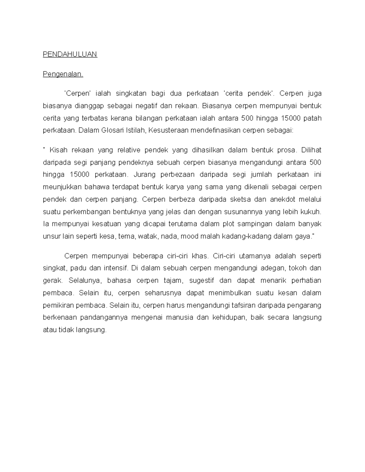 Kerja Kursus Bahasa Melayu Komunikatif (WAJ3115): Kesantunan & Cerpen ...