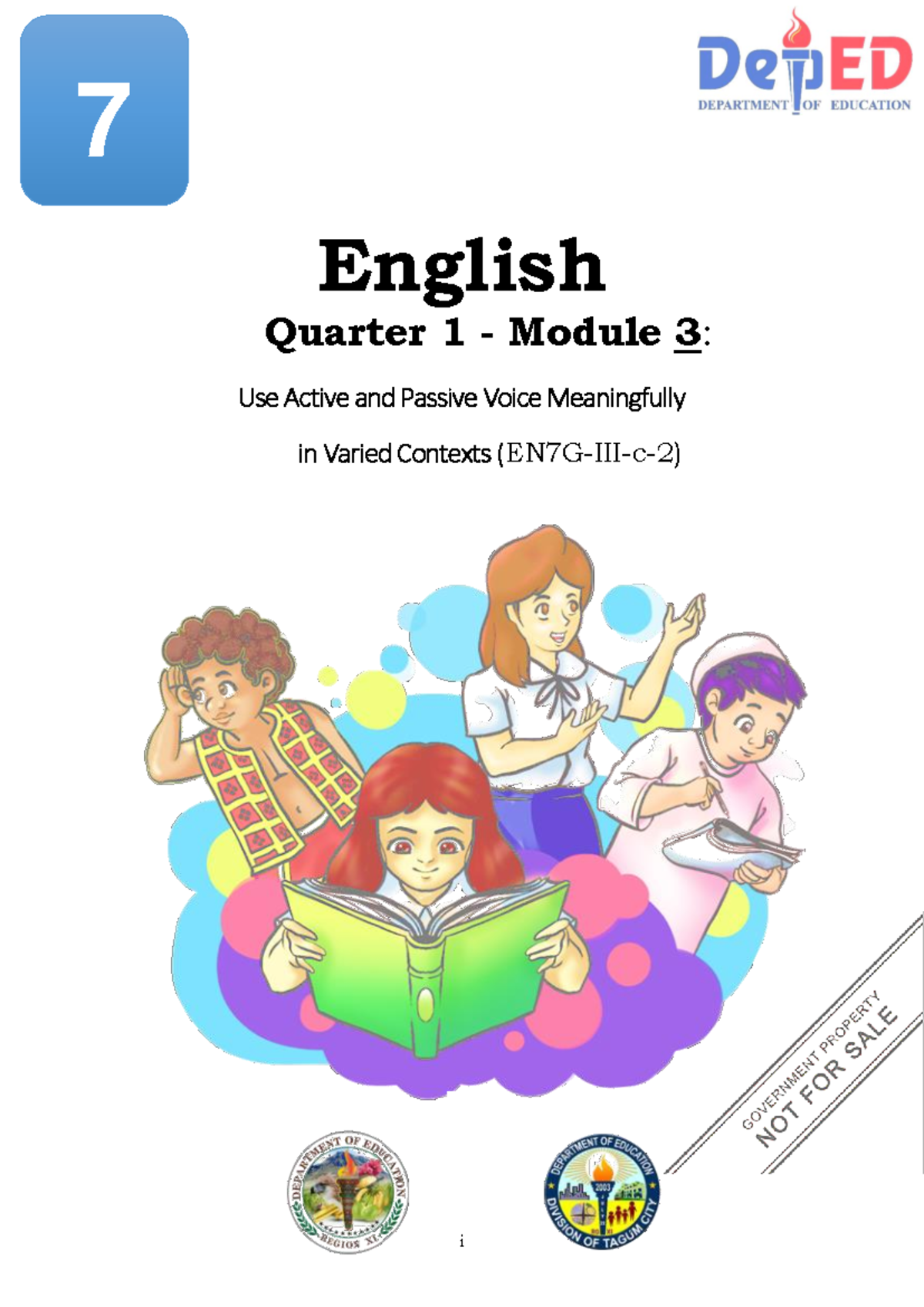 English 7 Q1 Module 3: Mastering Active and Passive Voice in Context ...