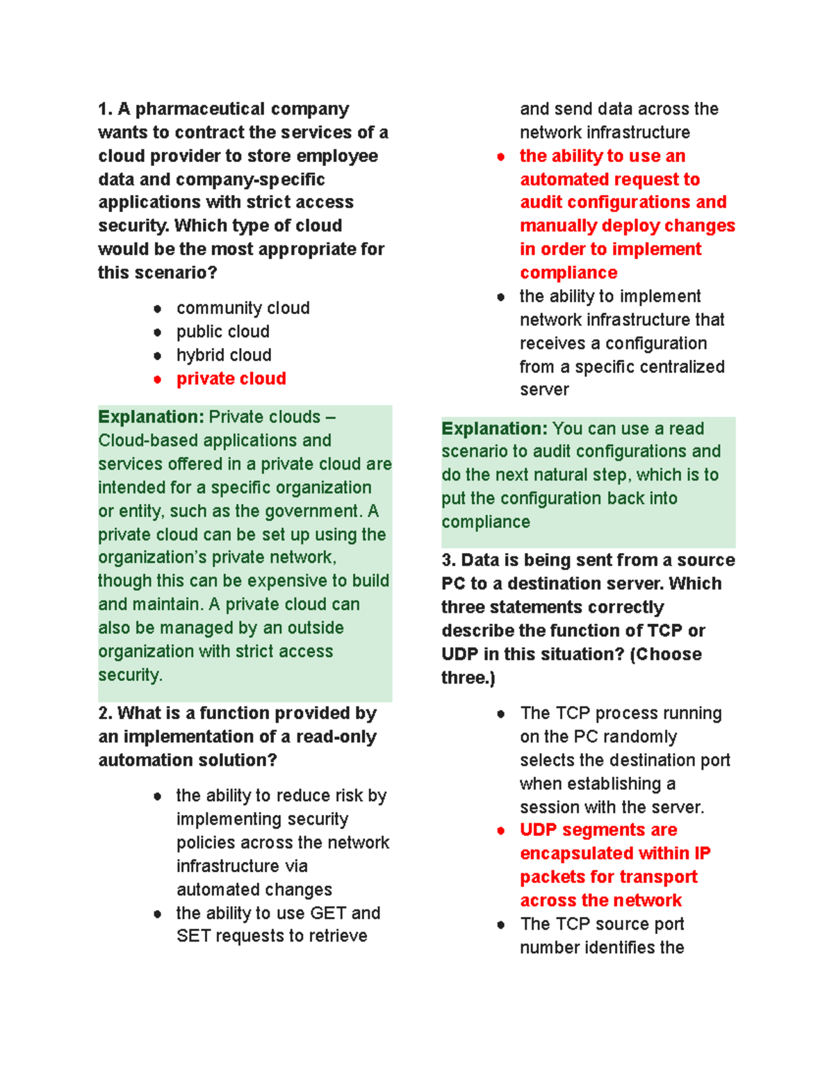 CS101: Cloud Security and Networking Concepts - Study Guide - Studocu