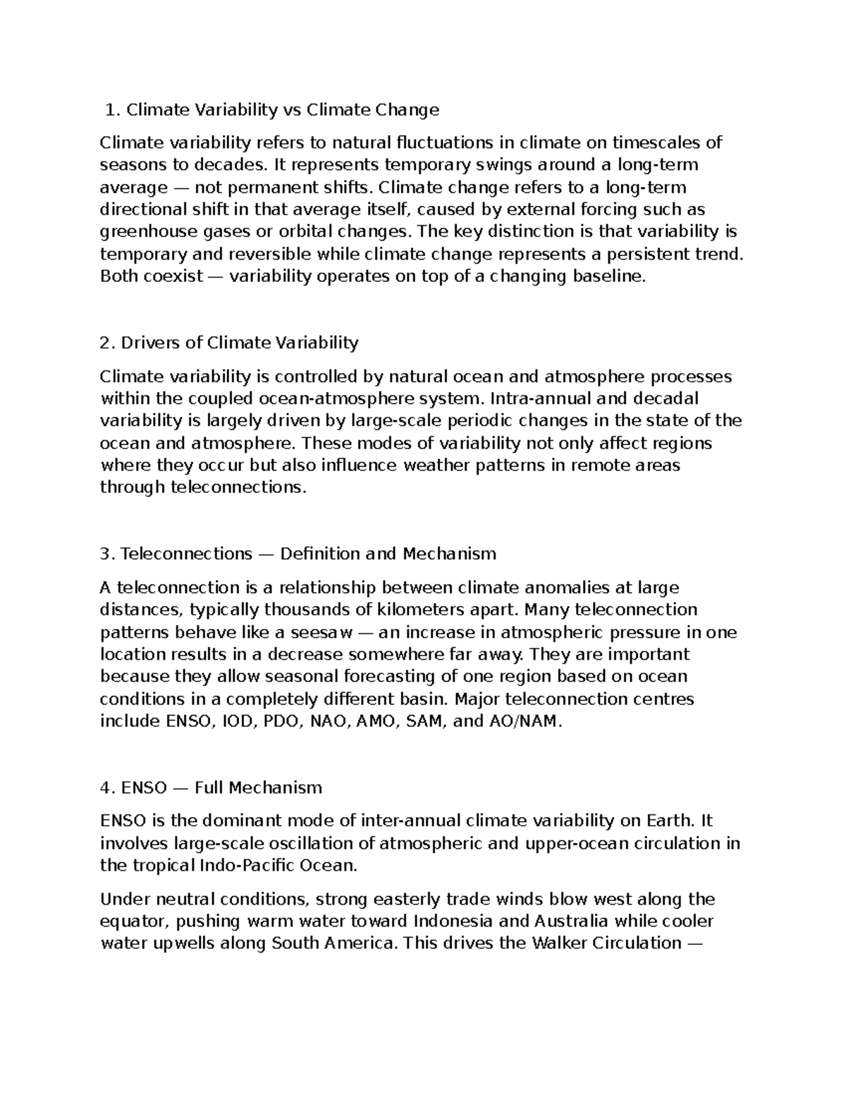 Climate Variability vs Climate Change: Key Concepts and Drivers - Studocu