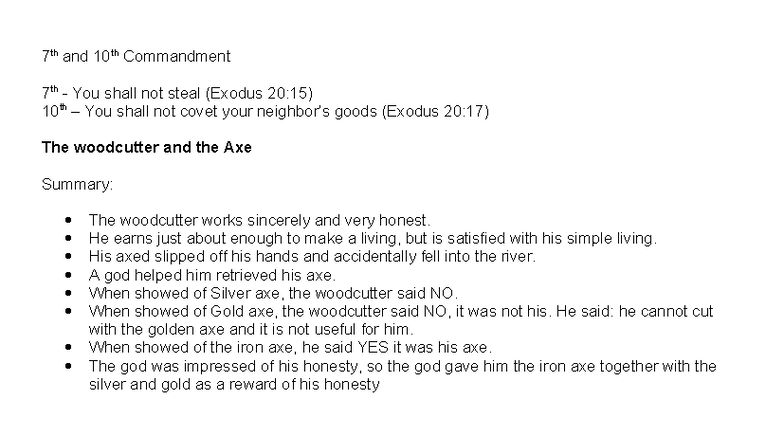7th and 10th Commandment Insights: Honesty and Greed - Studocu