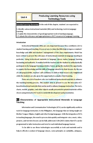 Lesson 5 - Notes - LESSON 5: SPEECH AND LANGUAGE DISORDER ...
