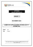 Computer Applications Technology - Grade: 11 - Further Education and ...