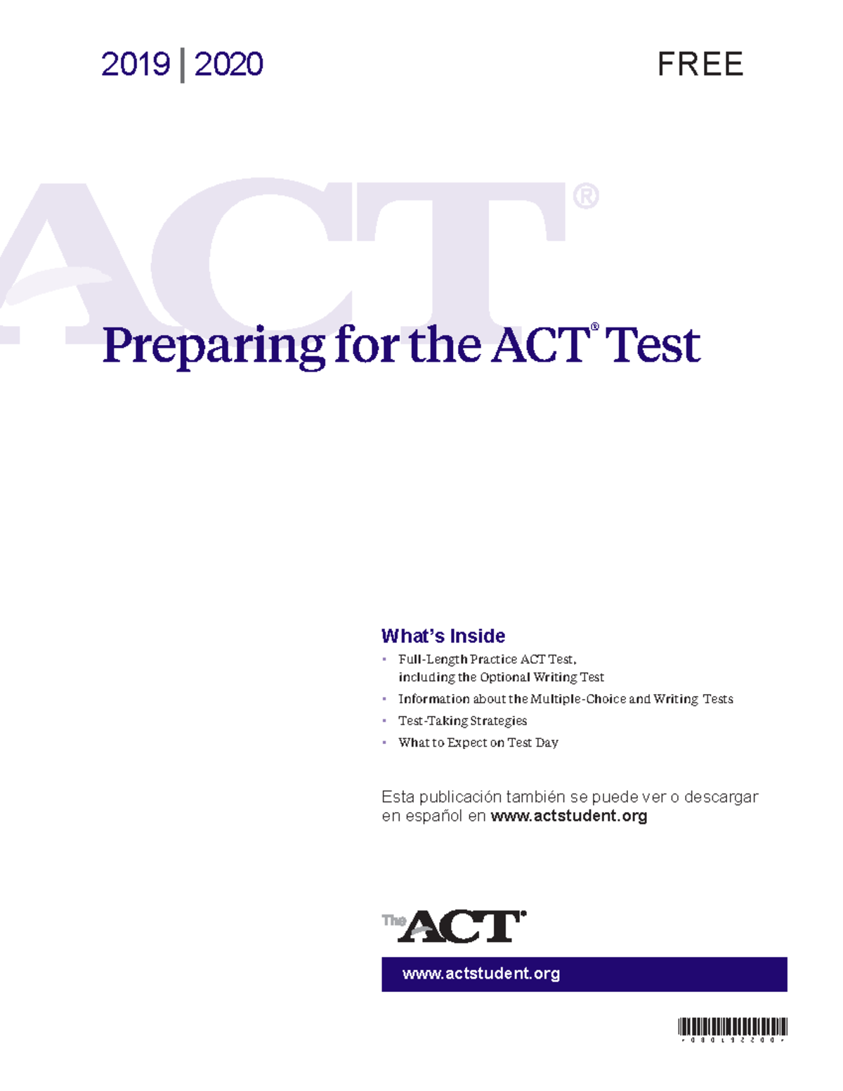 ACT-2019-2020 Study Guide: Comprehensive Prep for the ACT Test - Studocu