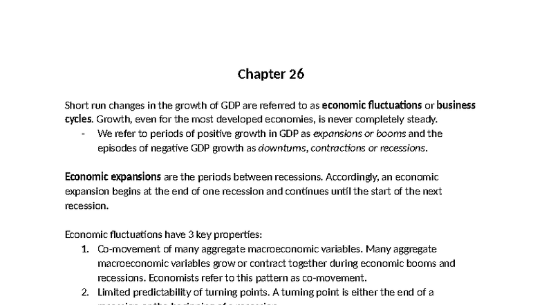 EB Chapter 26: Economic Fluctuations and Business Cycles Explained ...