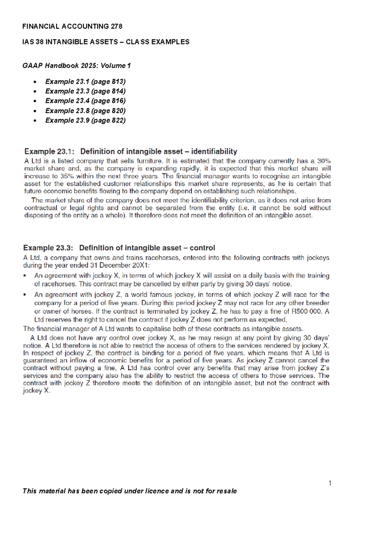 IAS 38 - Class examples 2025 - FINACC278 - FINANCIAL ACCOUNTING 278 IAS ...