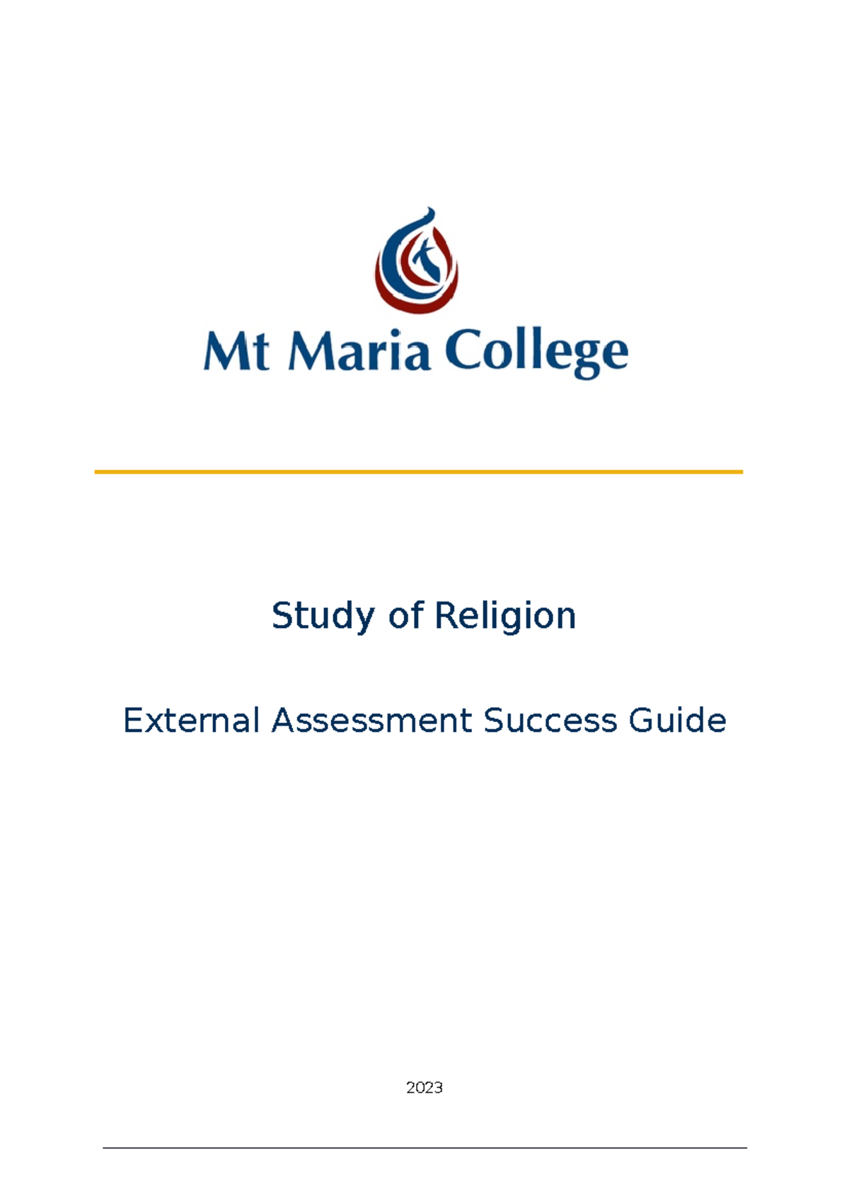 12SOR External Assessment Success Guide for Religion Study 2023 - Studocu