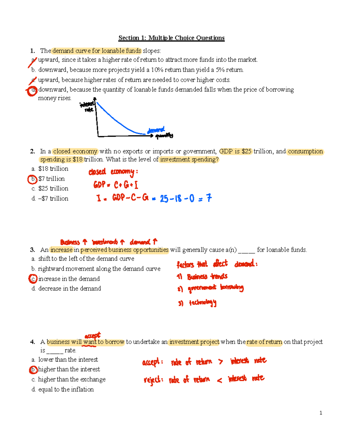 Final Exam Revision: Multiple Choice Questions for ECON 101 - Studocu