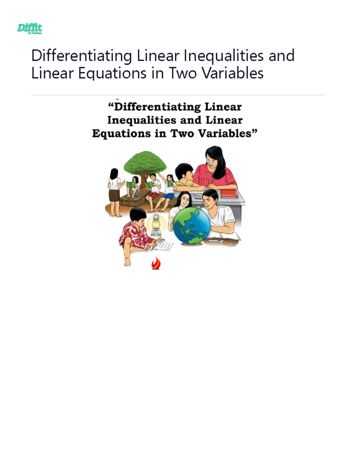 Differentiating Linear Inequalities & Equations in Two Variables - Rev ...