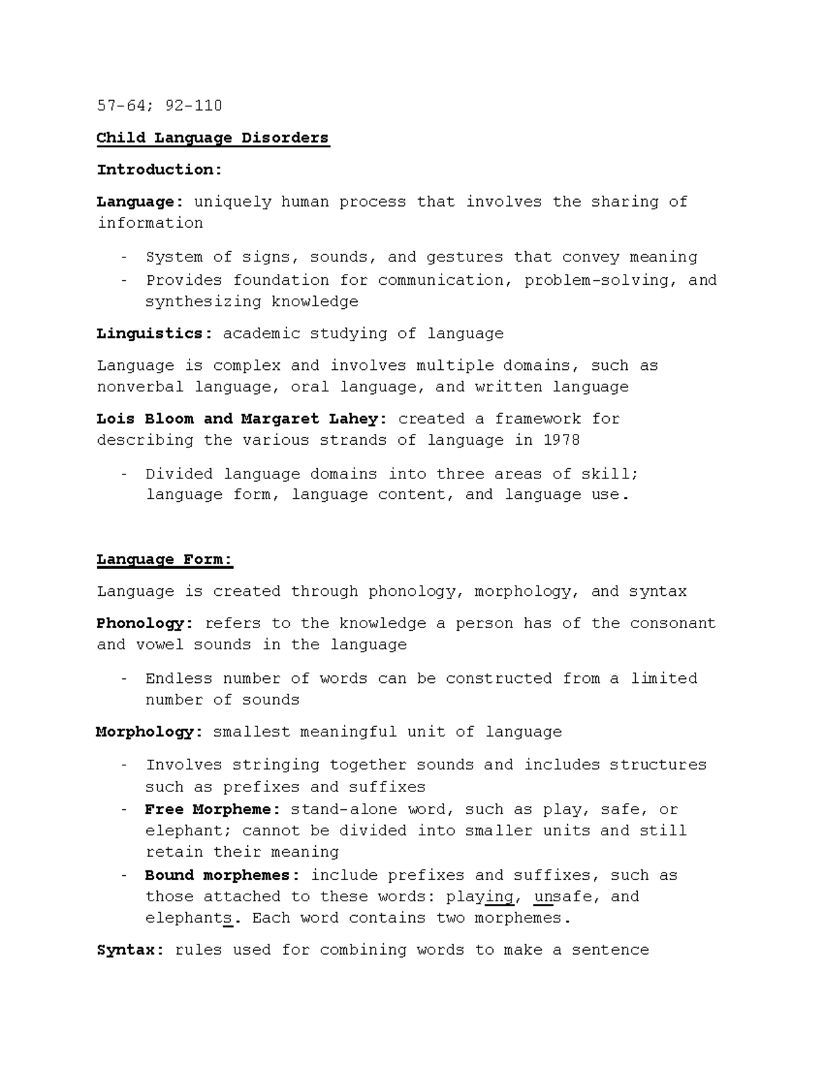 SLHS Child Language Disorders Overview: Key Concepts and Development ...