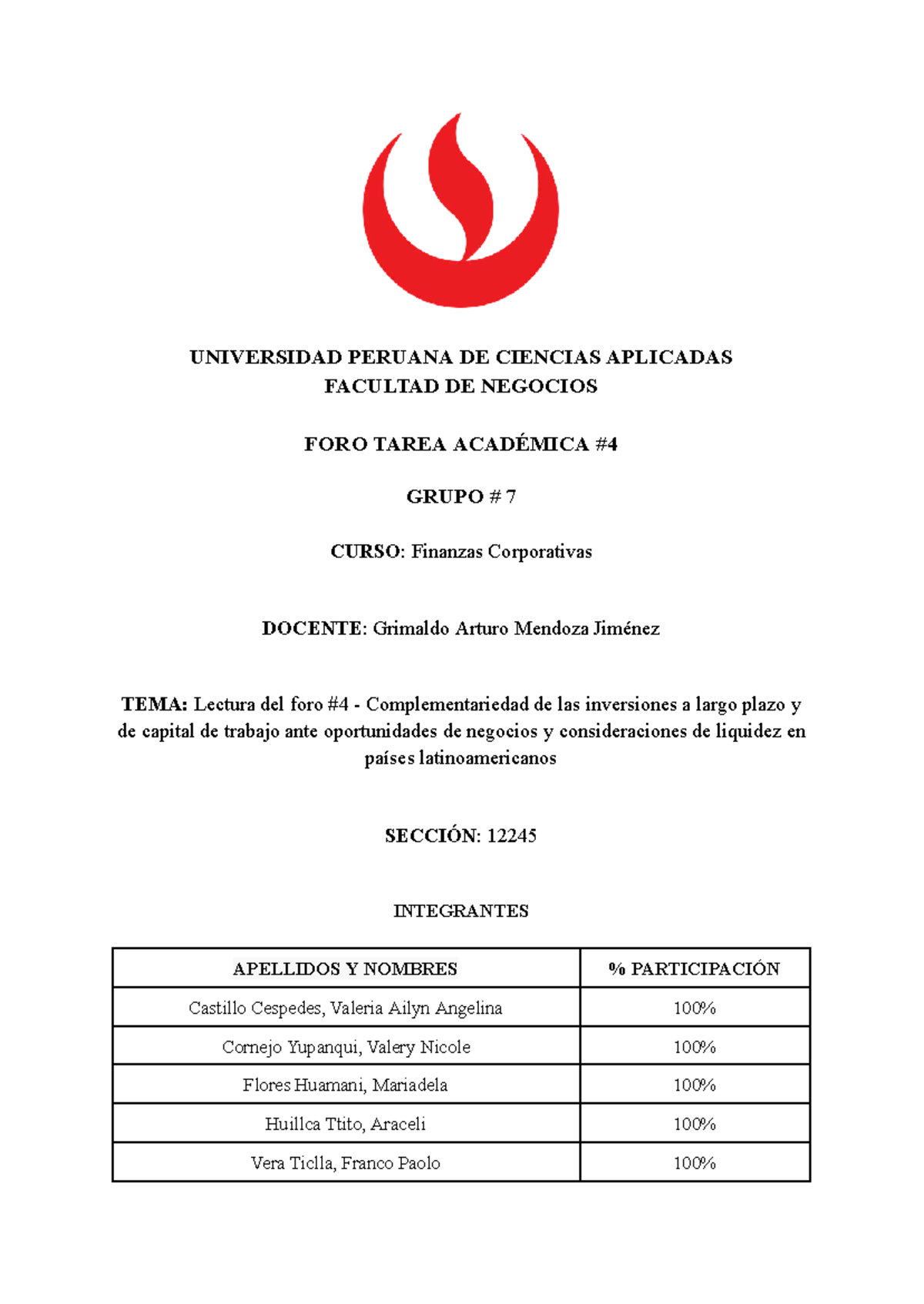 Foro Tarea Académica: Complementariedad de Inversiones en Finanzas ...