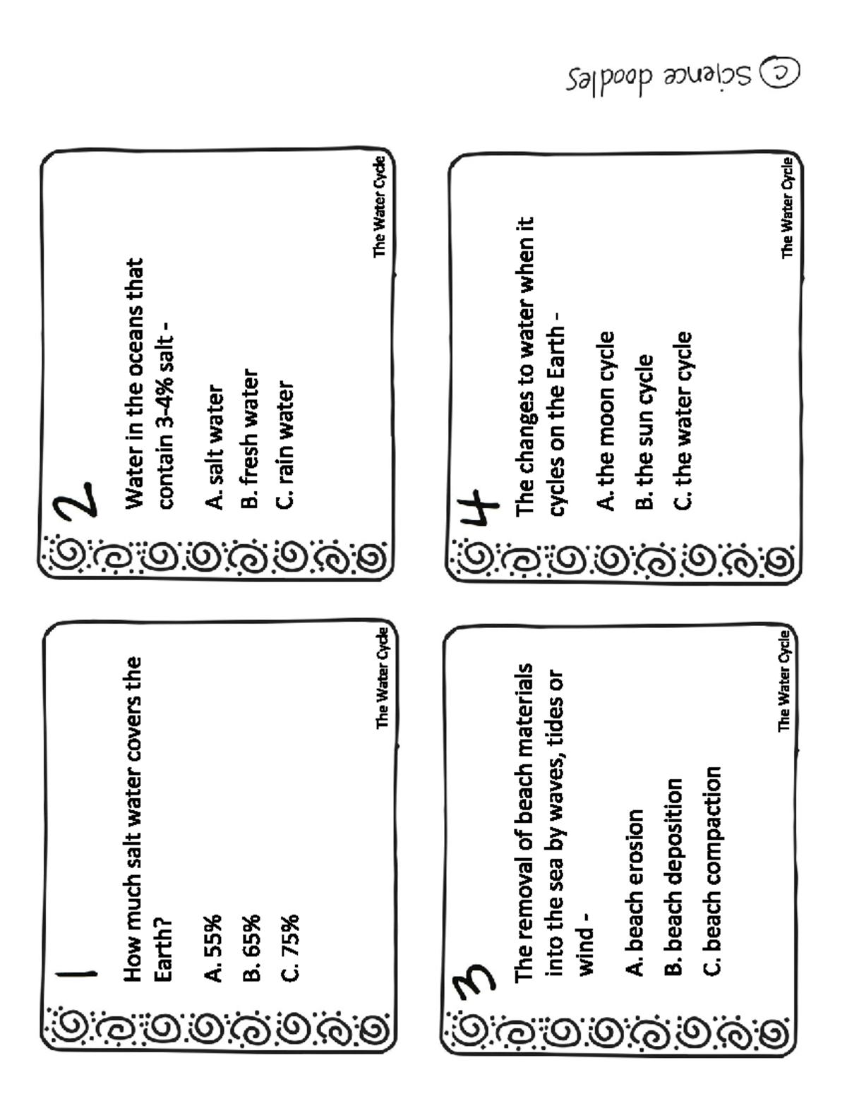 Water Cycle Task Cards - kpinjipjnij - 2 How much salt water covers the ...