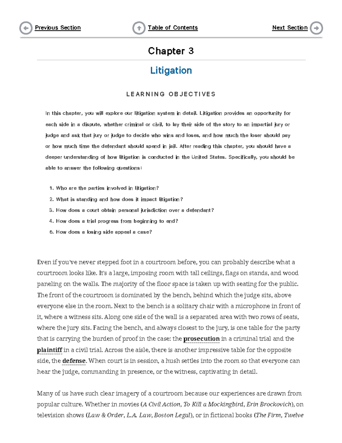 Litigation Overview: Understanding the U.S. Legal System (Chapter 3) - Studocu