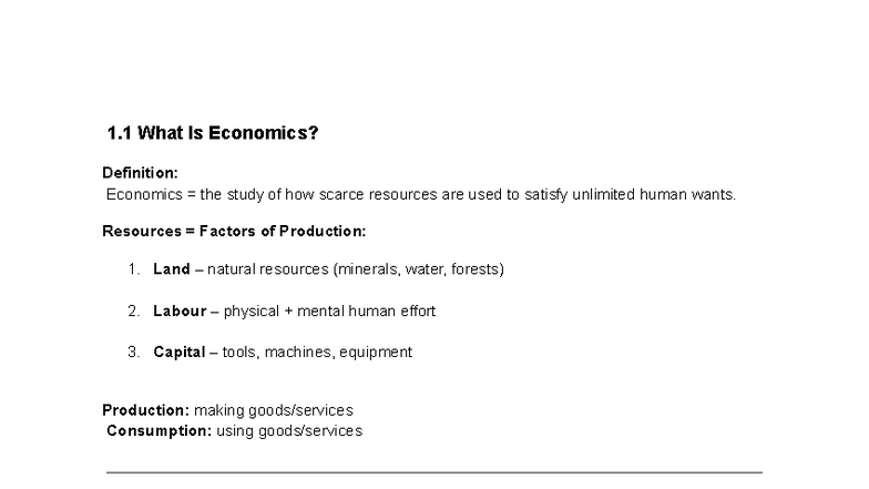 ECON 101: Introduction to Economics - Key Concepts and Theories - Studocu