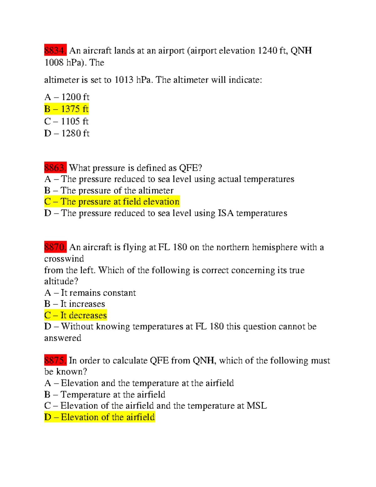 8834. Aviation Pressure & Altimeter Concepts: QNH, QFE, and Wind ...