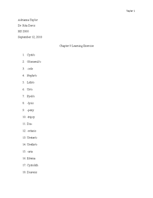 [Solved] Match the combining forms with their meanings Prompts Answers - Medical Terminology (HS ...