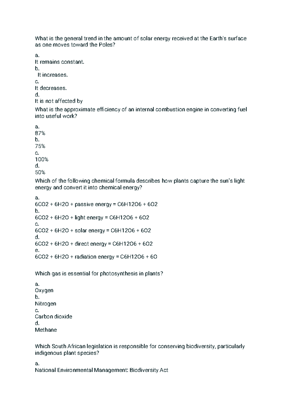 ENVIROMENTAL LITERACY - What is the general trend in the amount of ...