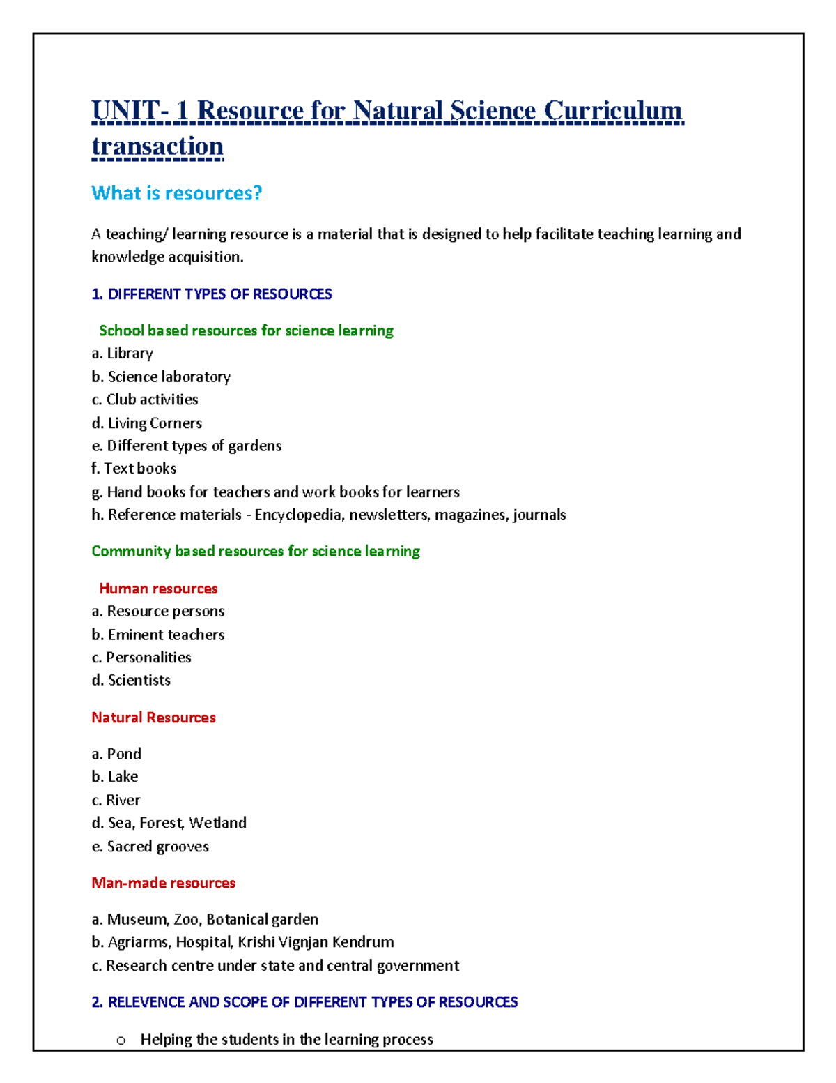 Unit 1: Resources for Natural Science Learning - DOC-20221129-WA0022 ...