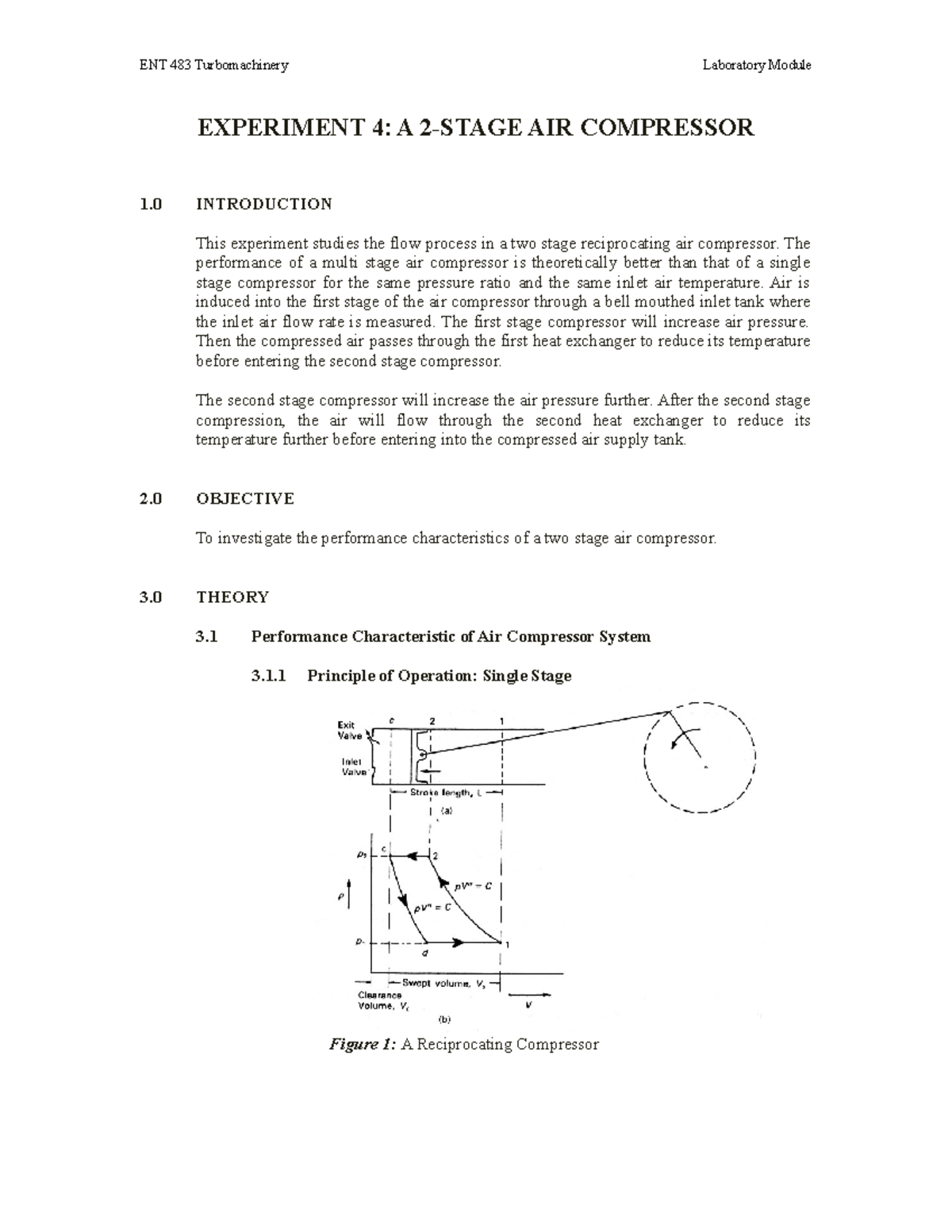 Air compressor mod 0 - EXPERIMENT 4: A 2-STAGE AIR COMPRESSOR 1 ...