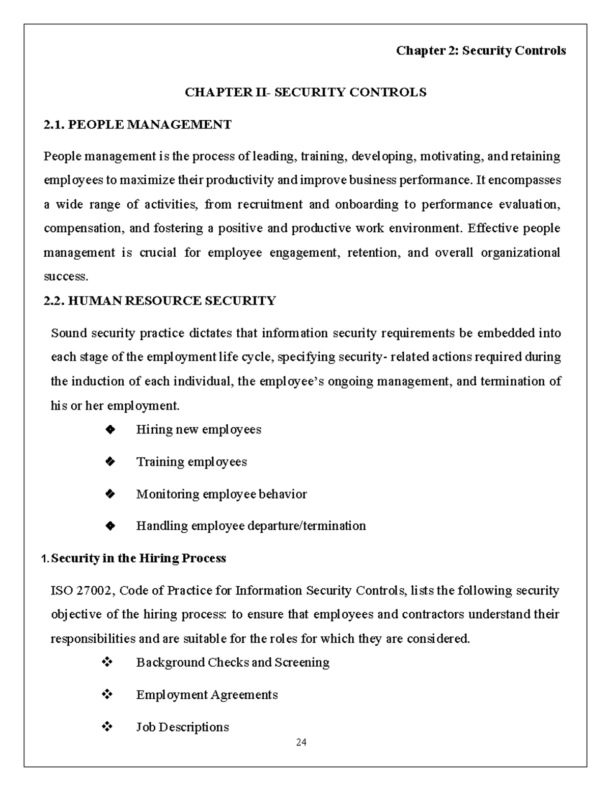Chapter 2: Security Controls Overview - Cyber Security 25CAP201 - Studocu