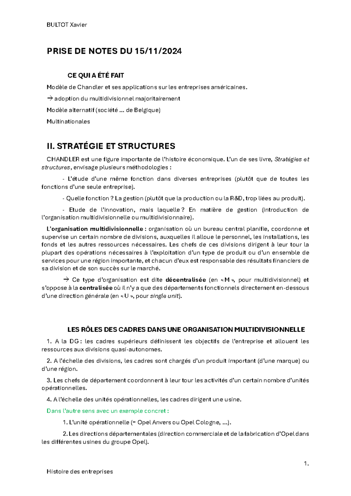 BULTOT Xavier - Synthèse des Modèles de Chandler et Applications aux ...