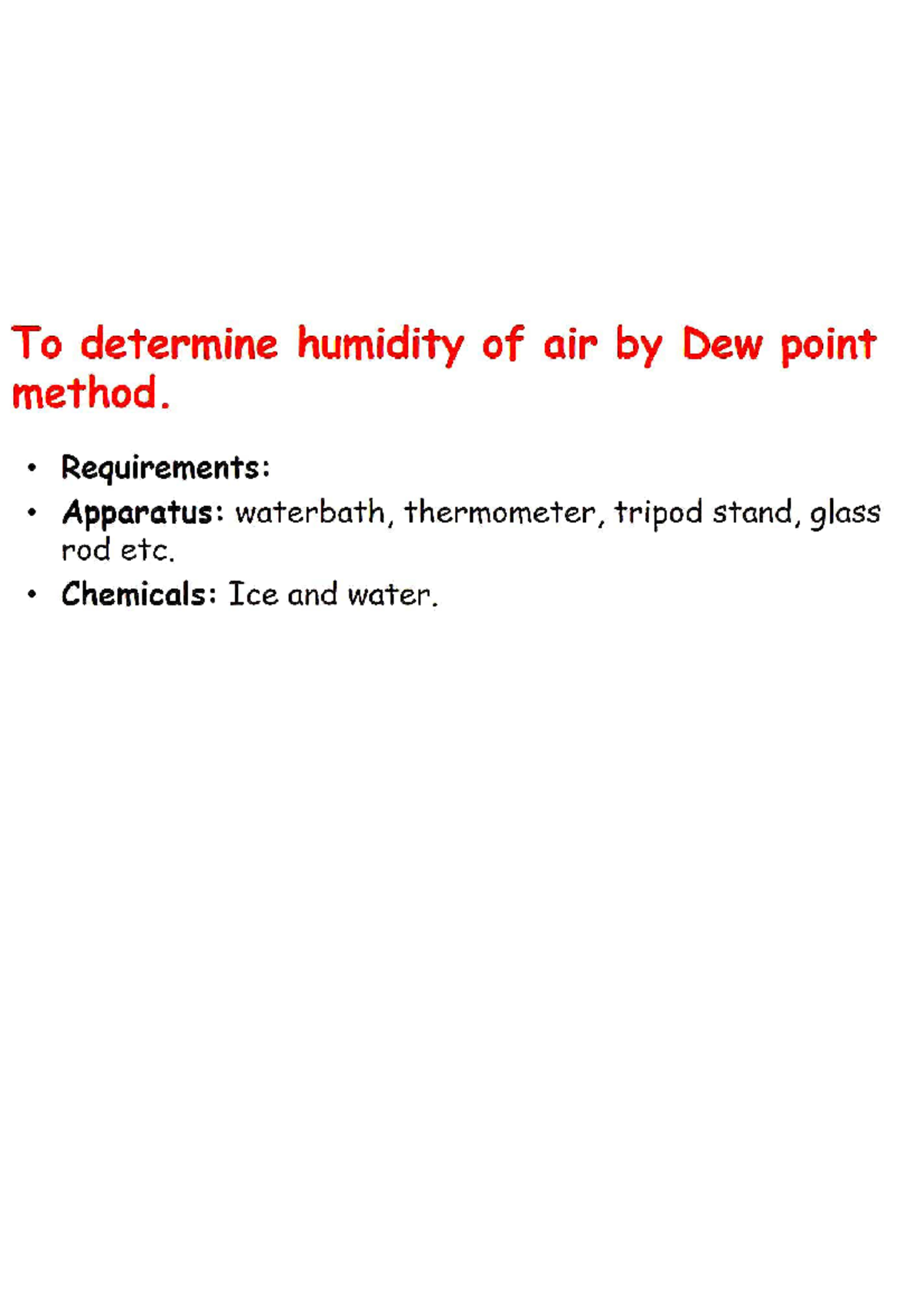 Experiment No. 9 - Measuring Air Humidity Using Dew Point Method - Studocu