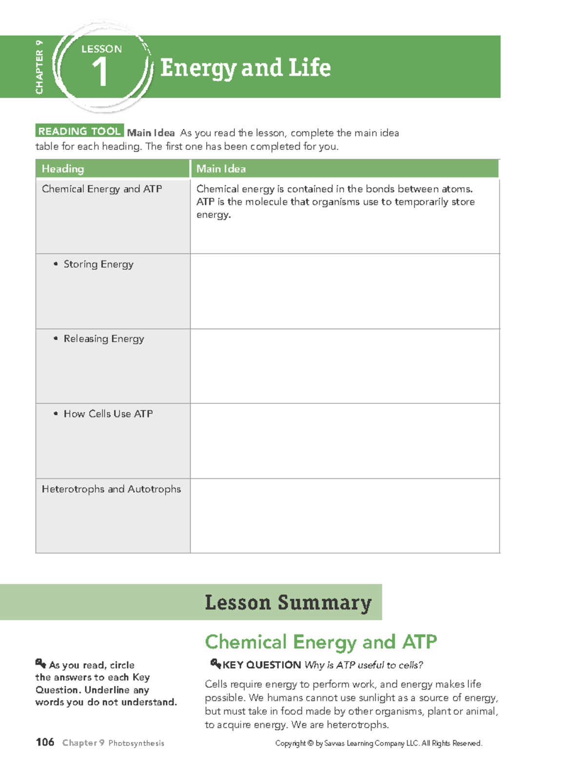 HS-LS1-5 Chapter 9 Photosynthesis: Energy, ATP, and Chloroplasts - Studocu