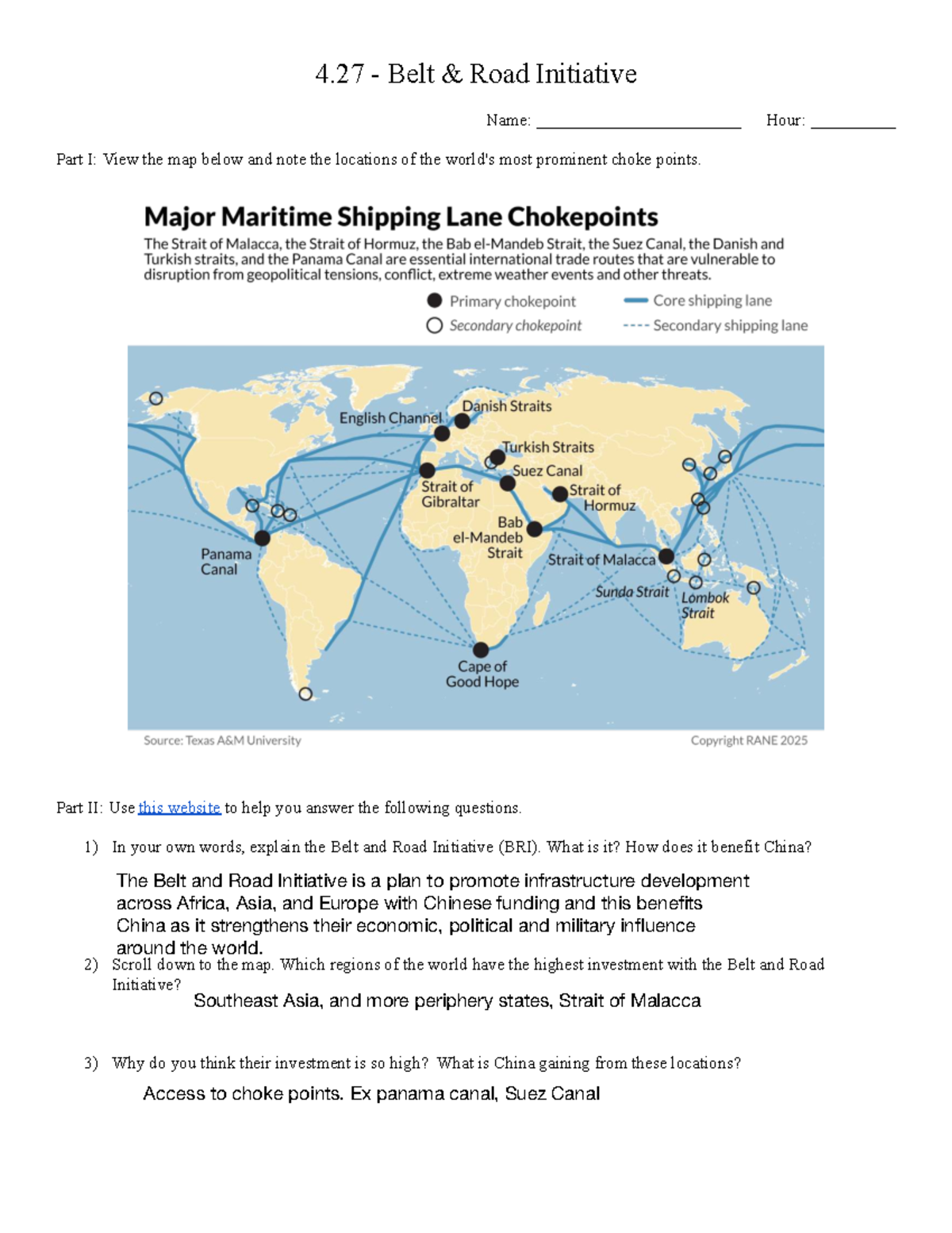 4.27 - Belt & Road Initiative Overview and Key Insights - Studocu