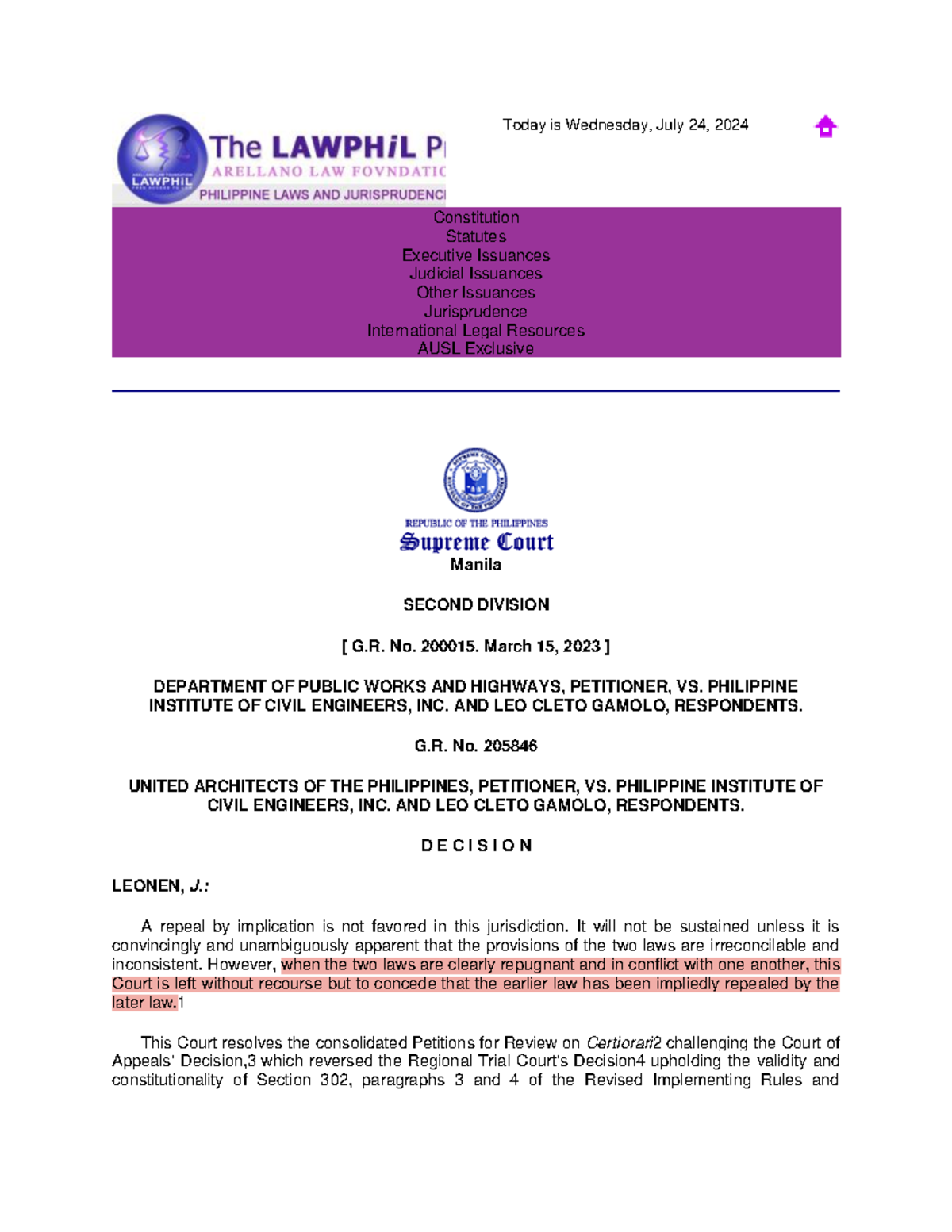 UAP vs. PICE: Analysis of Legal Framework and Jurisprudence on Civil ...
