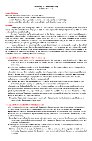 07 - The Good Life - Notes about STS Course - The Good Life Lesson ...