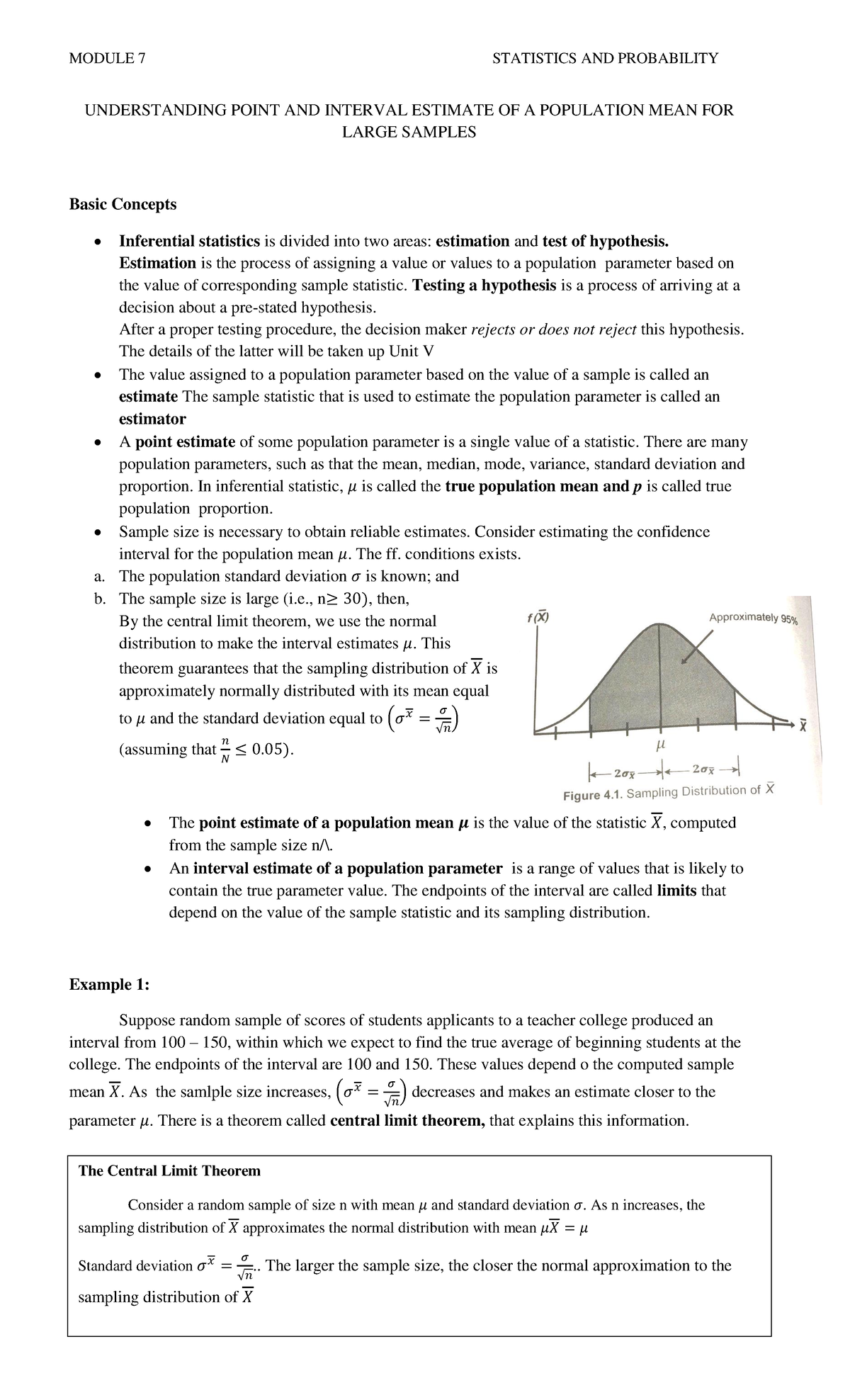 Module 7: Statistics & Probability - Point Estimates & Confidence ...