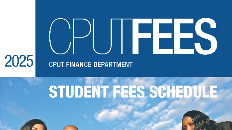 2025 CPUT Student Fees Schedule - Finance Department Guide - Studocu