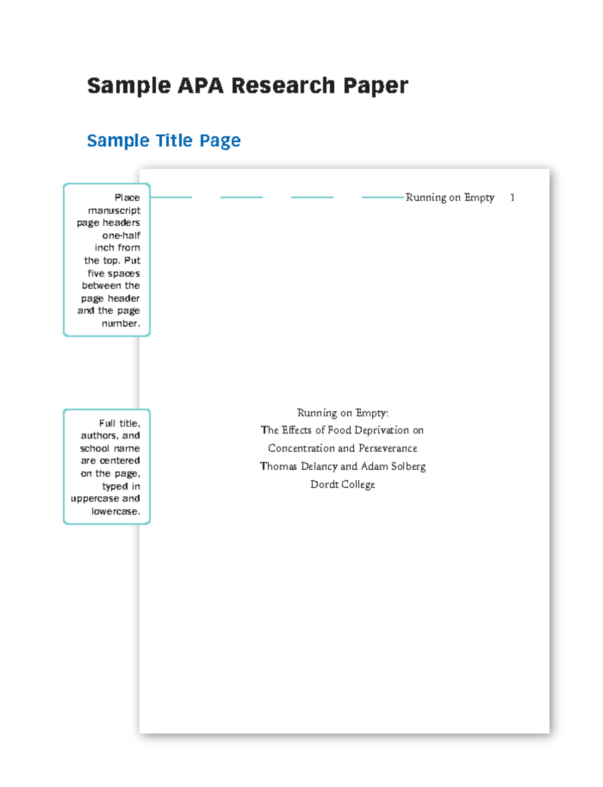 Apa research paper example - Sample APA Research Paper Sample Title ...