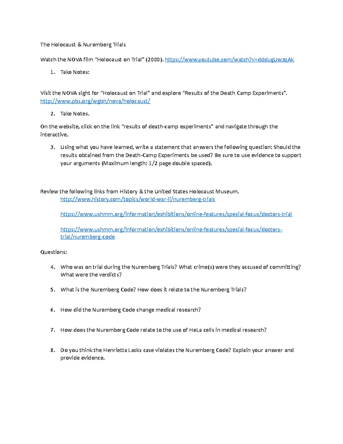 Nuremberg Trials & Holocaust: Essential Study Notes for History (7 ...