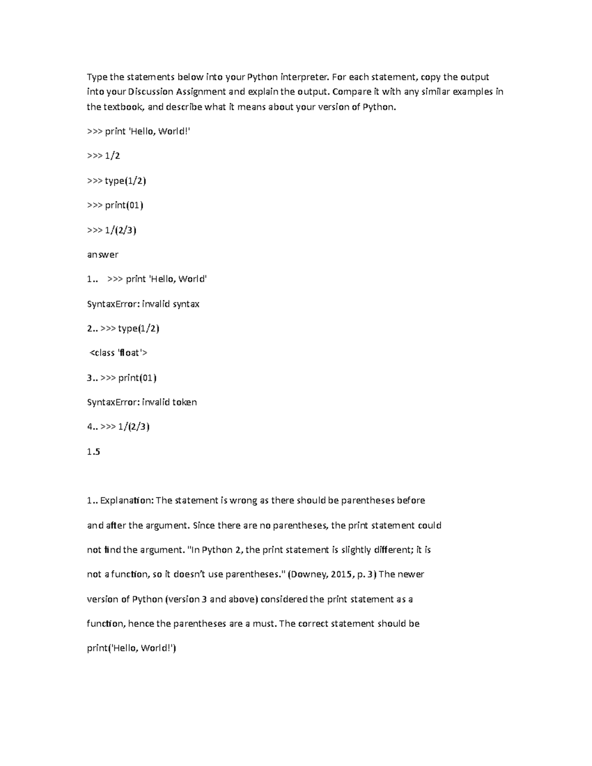 PY - اهعهع - Type the statements below into your Python interpreter ...