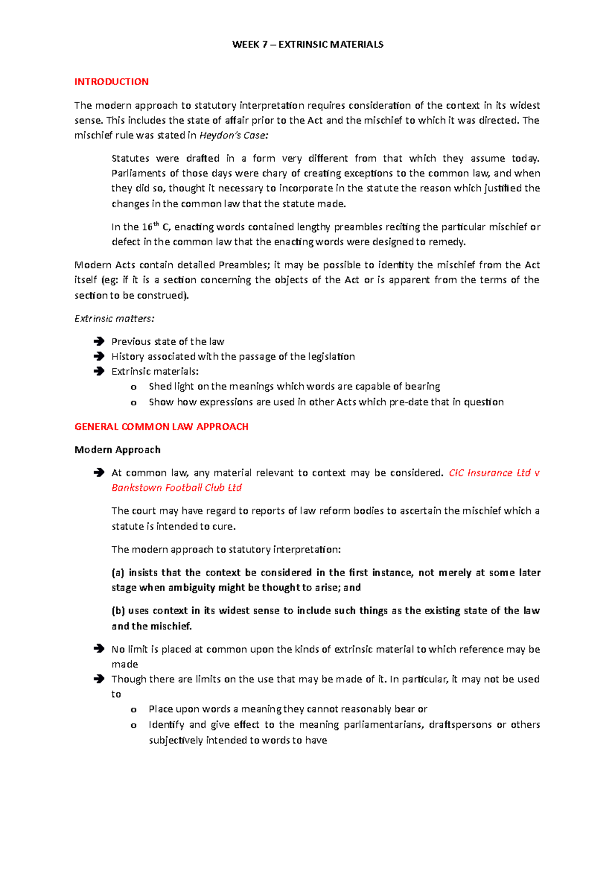 Extrinsic Material - WEEK 7 EXTRINSIC MATERIALS INTRODUCTION The modern ...