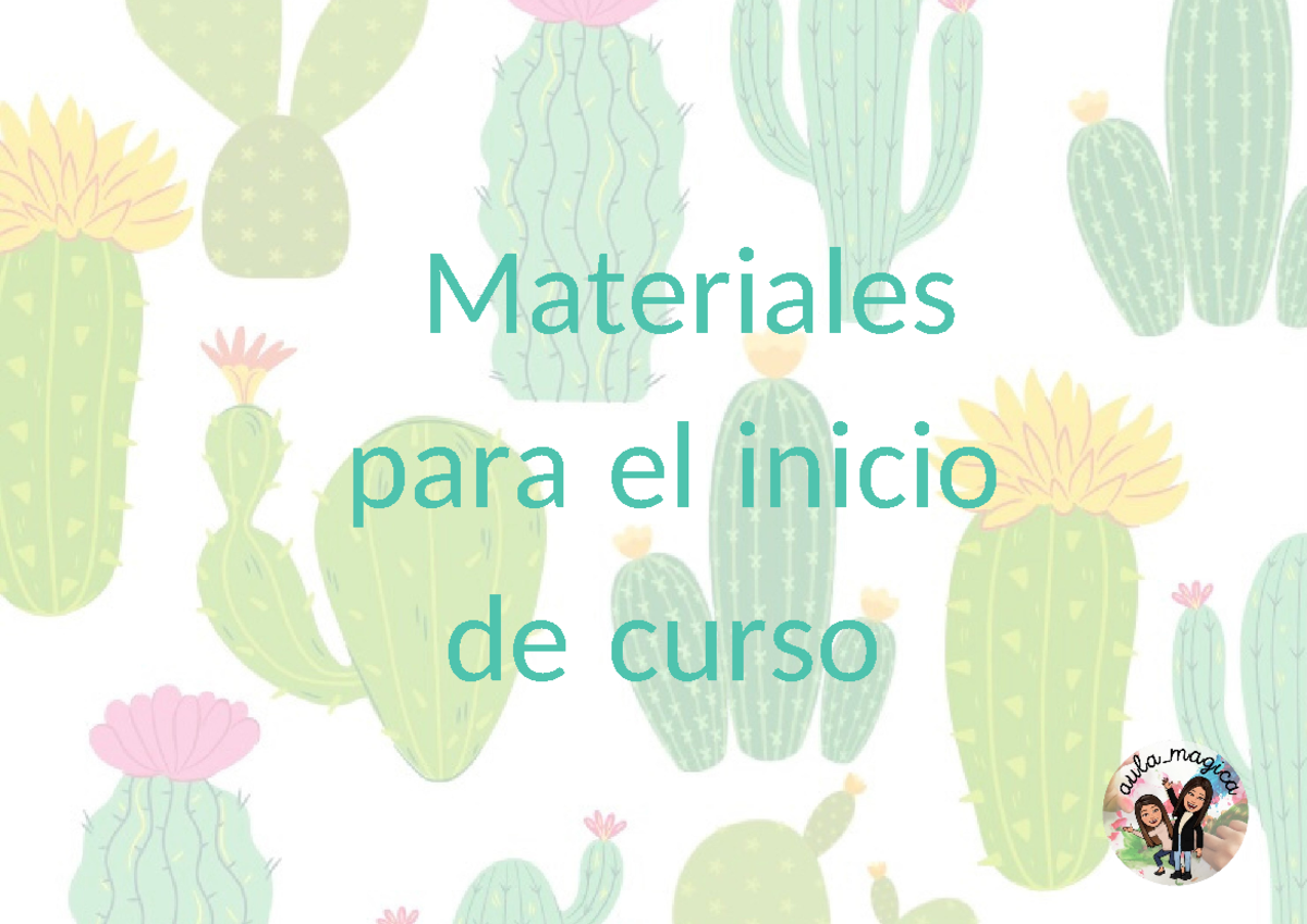 Actividades primeros días - Materiales para el inicio de curso ...