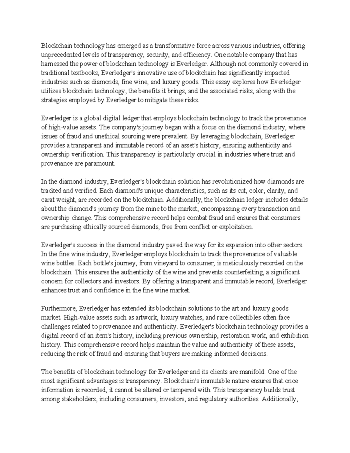 7.2 paper - hw problems - Blockchain technology has emerged as a ...