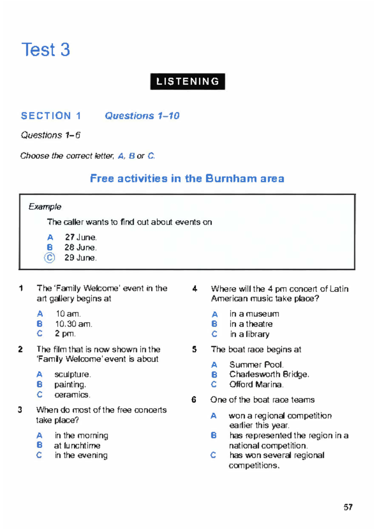 Final Test MS2 (R+L) (C11T3) - Test 3 LISTENING SECTION 1 Questions 1 ...