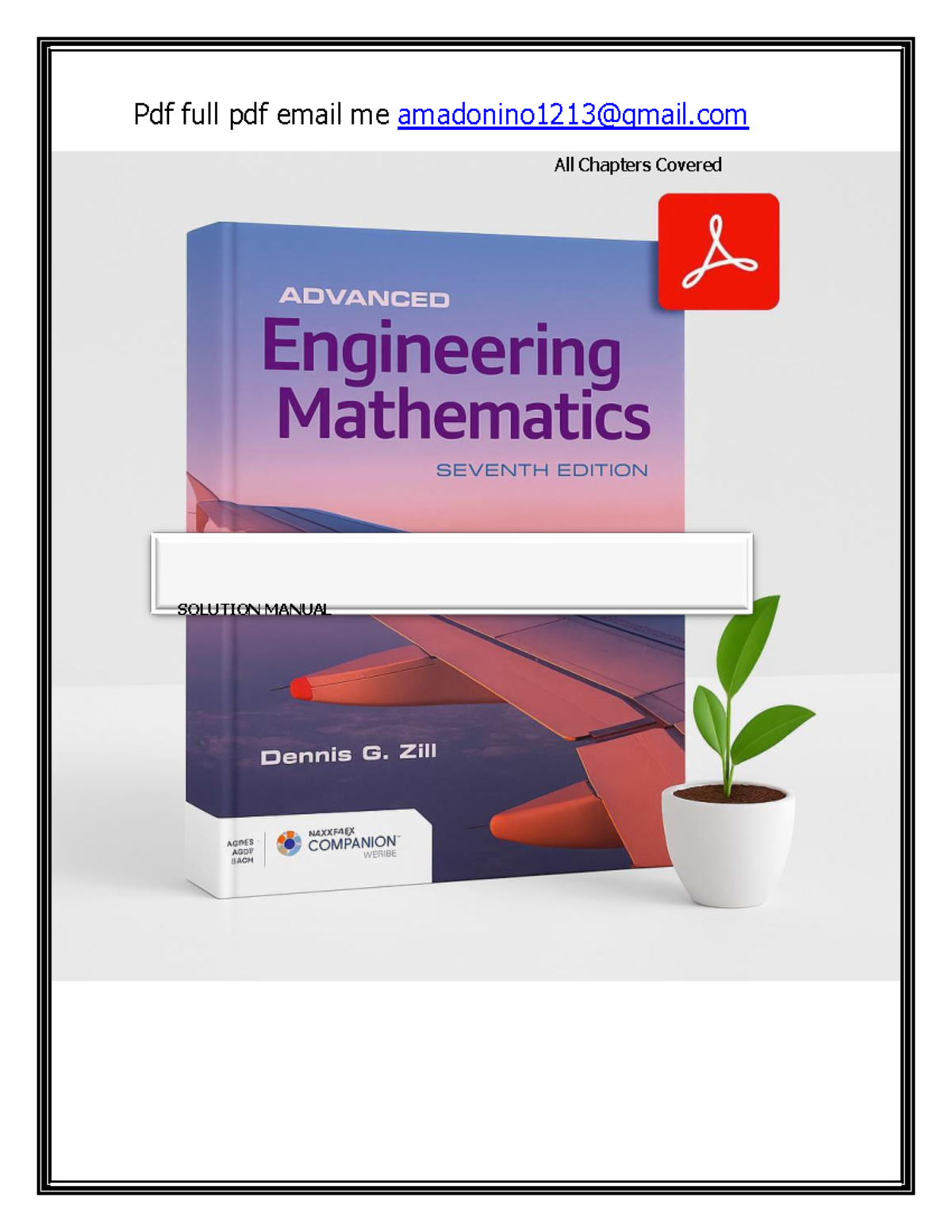 Solutions Manual for Advanced Engineering Math (7th Ed) - All Chapters - Studocu