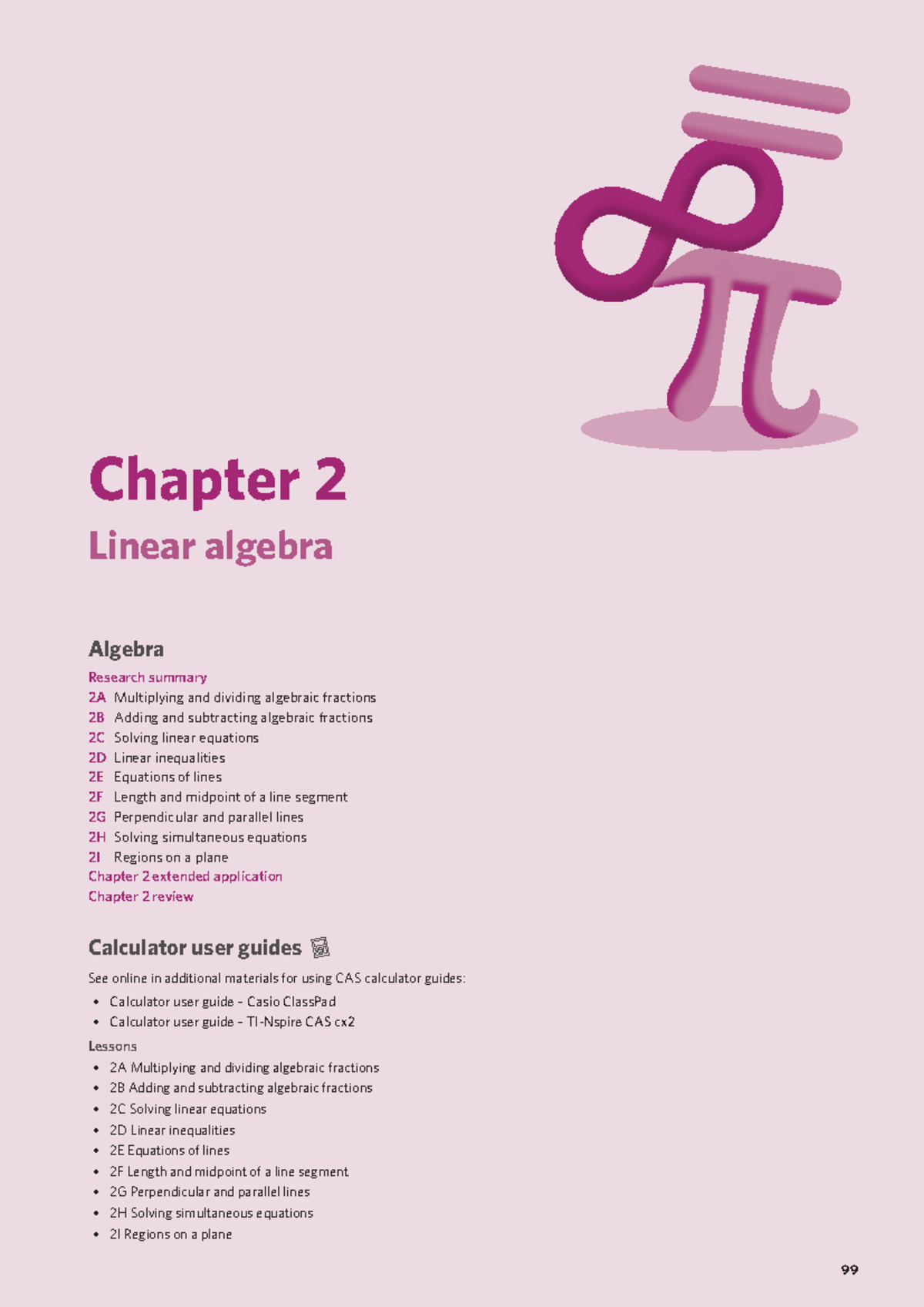Chapter 2: Linear Algebra Concepts and Applications (Year 10 ...