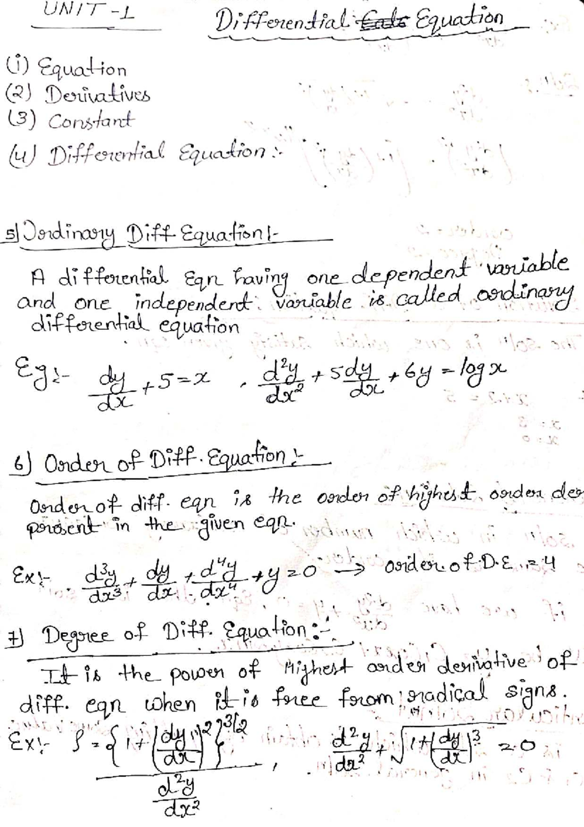Ordinary Differential Equations (ODE) - Key Concepts & Solutions - Studocu