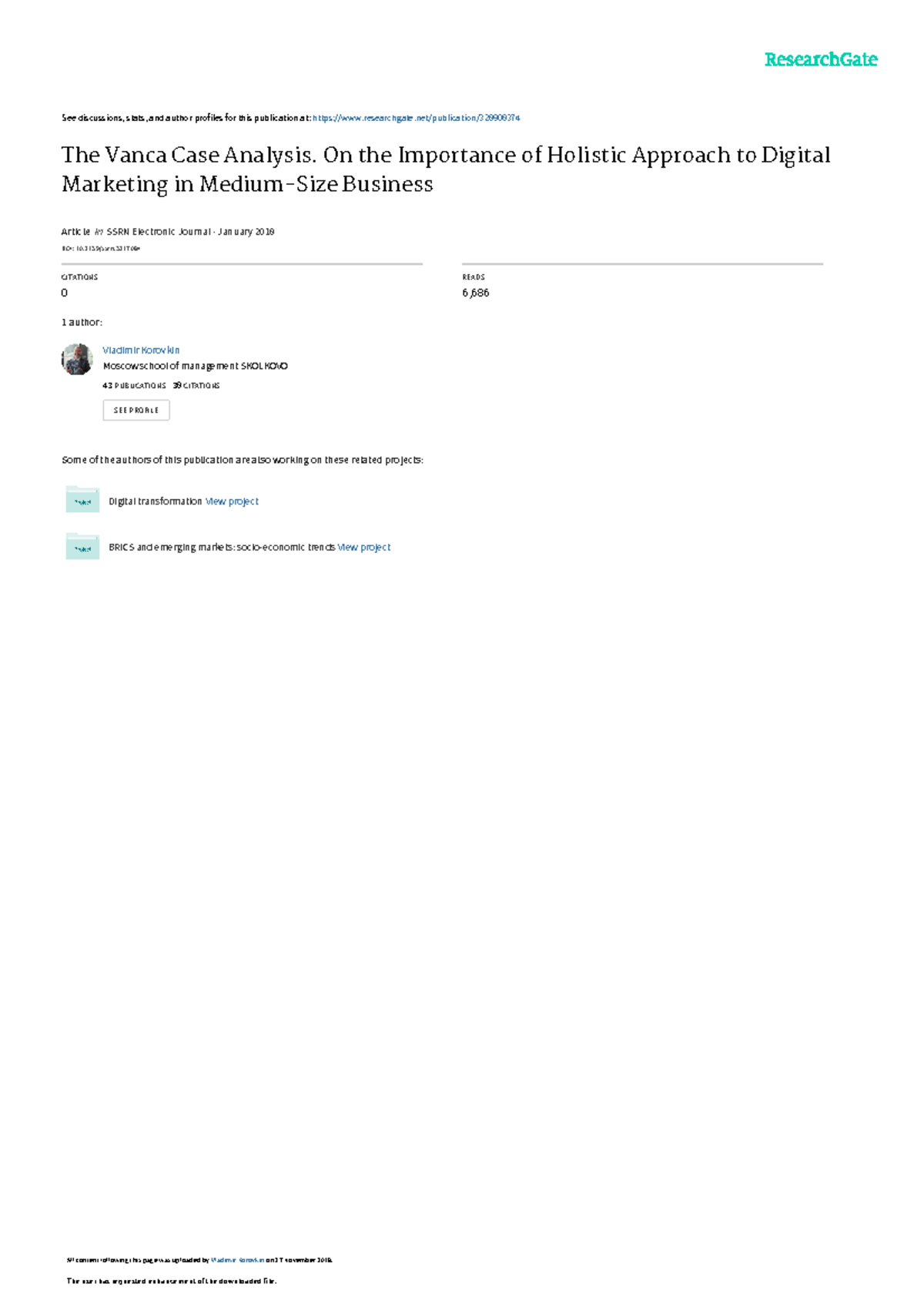 The Vanca Case Study: A Holistic Approach to Digital Marketing in SMBs ...