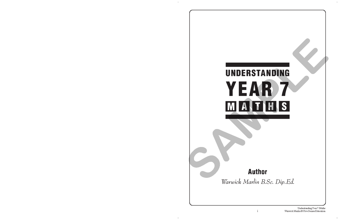 9781741307863 Sample Understanding Maths Year 7 AC - i UNDERSTANDING ...