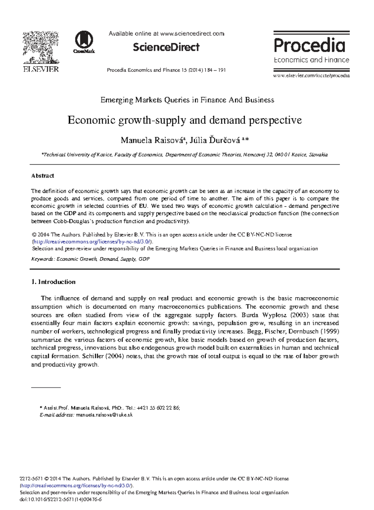 Emerging Markets Economic Growth Analysis: Demand & Supply Perspectives ...