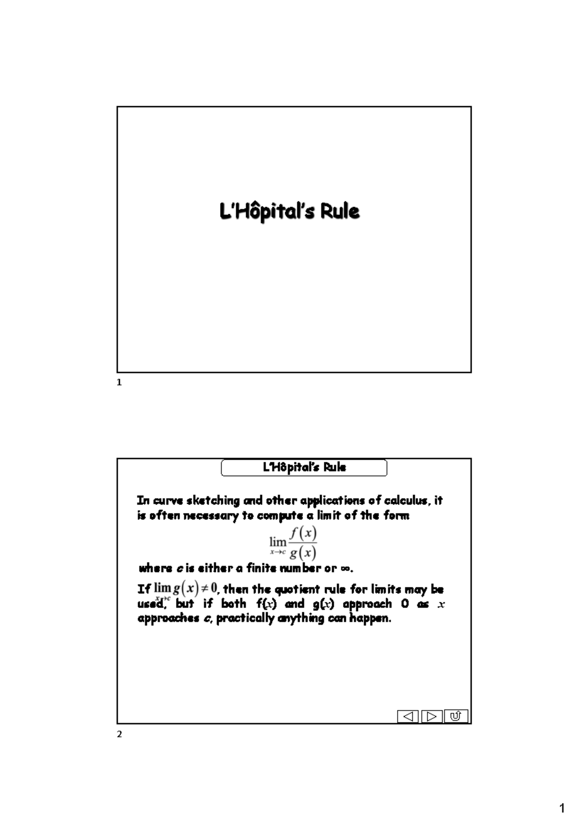 L’Hôpital’s Rule: Evaluating Indeterminate Limits - Calculus Guide ...